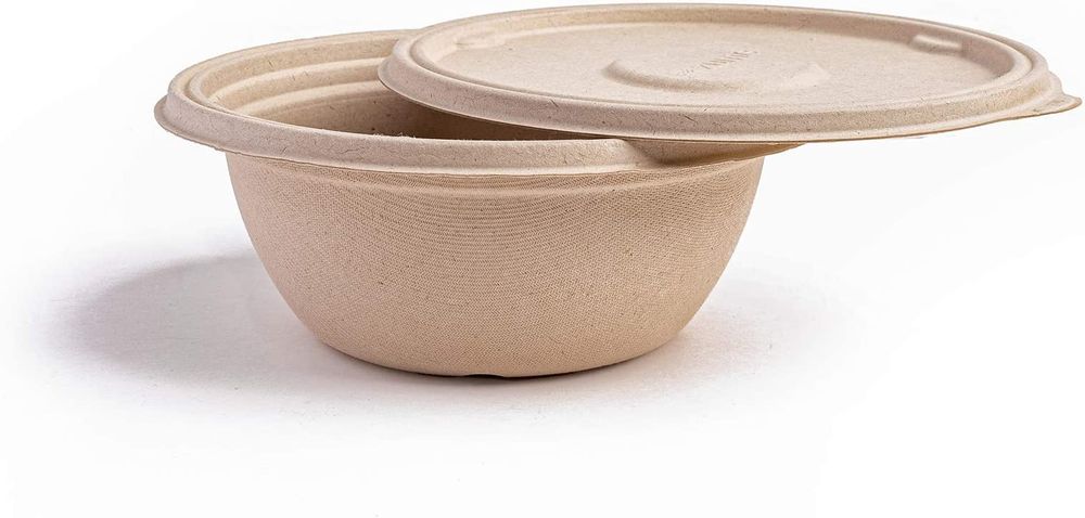 Zume Premium 750 ml Medium Bowl with Snap-Fit Lid, Natural (Pack of 10 ...